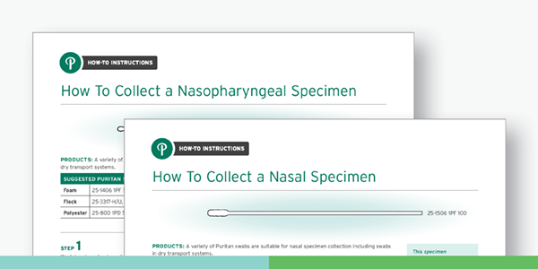 Specimen Collection Guides for Nasal and Nasopharyngeal Swab Tests